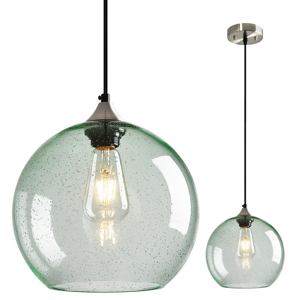 ZHLWIN Home Lighting ‎60-Watts 1-Light 9.84 in. Light Green Glass ...