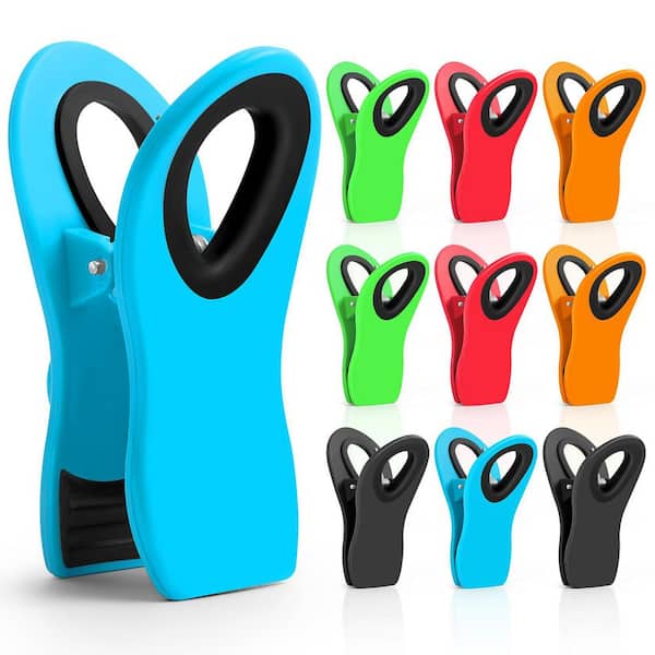 Colorful Plastic Chip Clips Set [10-Pack] with Strong Spring Grip for ...