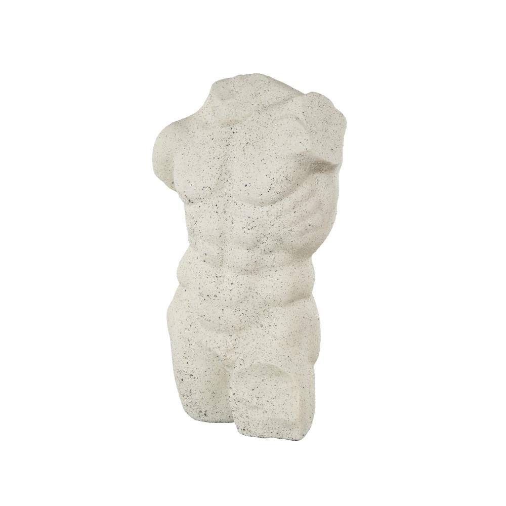 Litton Lane White Polystone Textured People Sculpture with Black ...