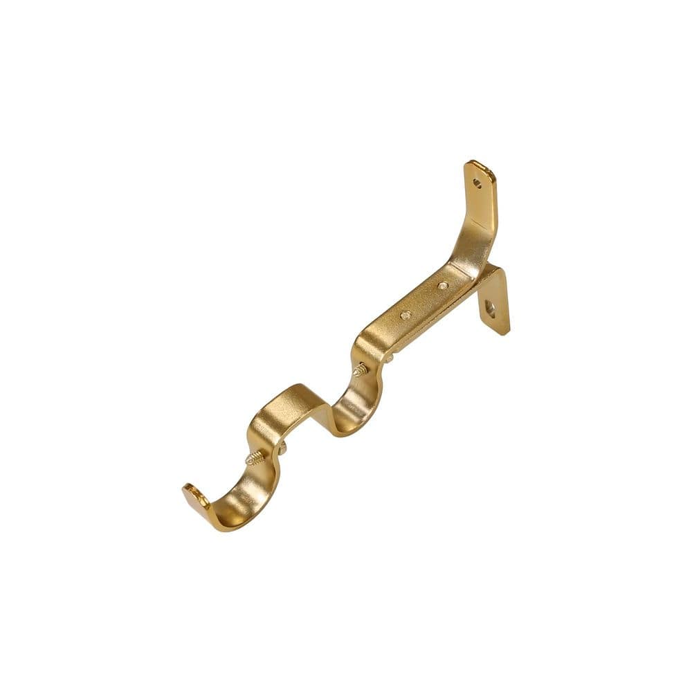Lumi Home Furnishings Lumi Gold Steel Double 1 in., 3/4 in. Curtain Rod ...
