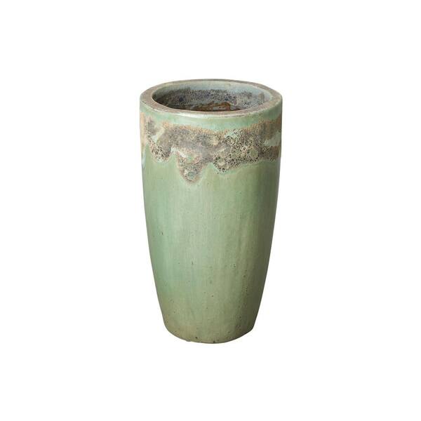 Emissary 23 in. H Spa Green Ceramic Round Reef Planter 12184RB-1 - The ...