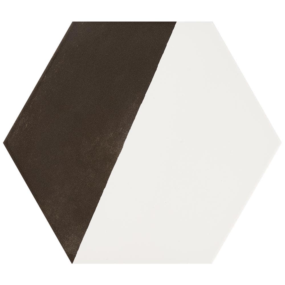 Ivy Hill Tile Eclipse Burst Black 7.79 in. x 0.59 in. Matte Porcelain ...