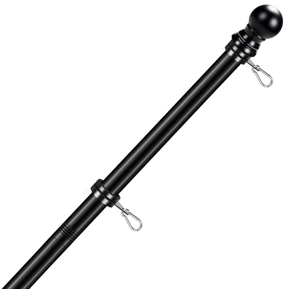 Misopily 6 FT 1 in. Adjustable Stainless Steel Spinning Flag Pole Kit ...