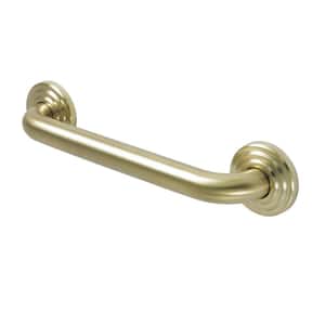 Kingston Brass Decorative 12 in. x 1-1/4 in. Grab Bar in Polished Brass ...