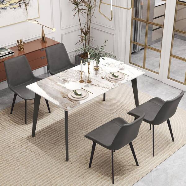 Reviews for Magic Home 55 in. Pandora Sintered Stone with Gray Metal 4 ...