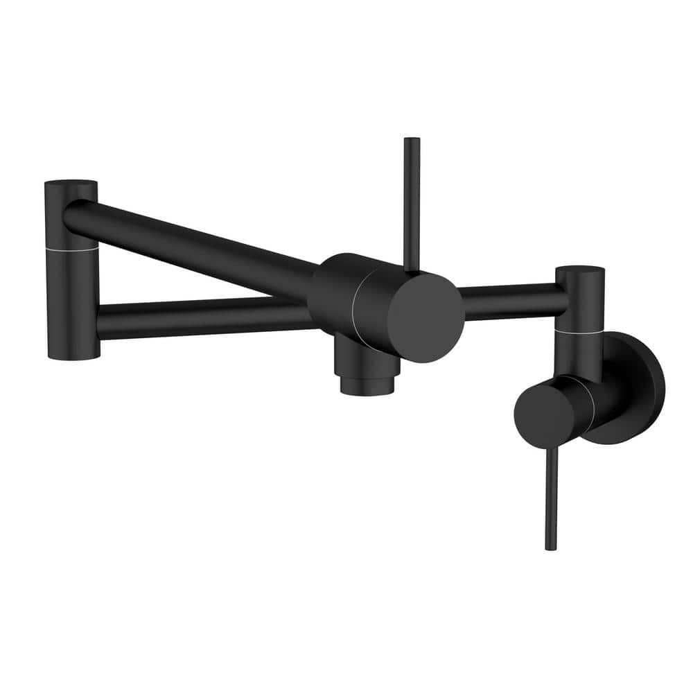 Logmey Single-Handle Single Hole Wall Mount Pot Filler Kitchen Faucet ...