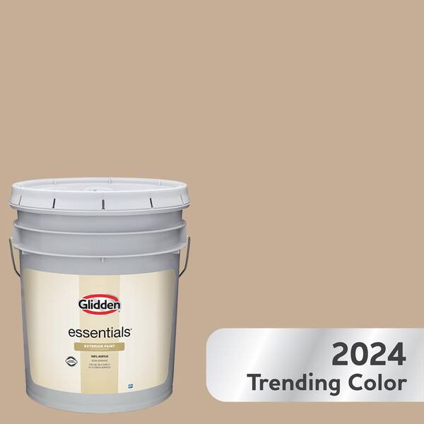 Glidden Essentials 5 gal. PPG1077-3 Persuasion Satin Exterior Paint ...