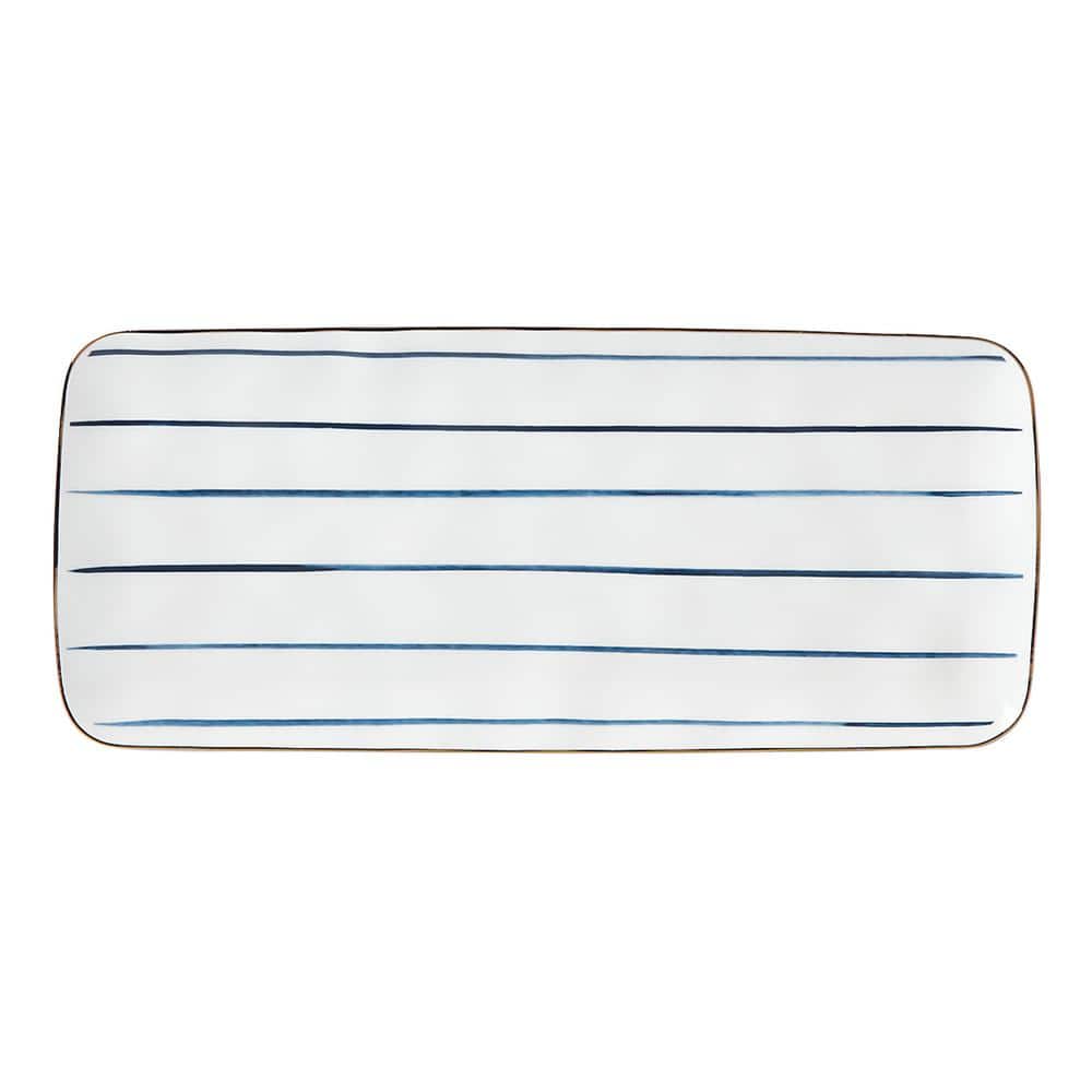 Lenox Blue Bay 14 in. W 0.75 in. H 6 in. D Blue Porcelain D'oeuvre ...