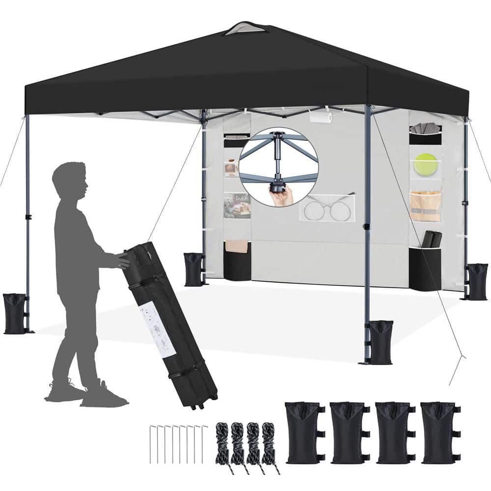 Yaheetech 10 ft. x 10 ft. Pop-up Canopy, Instant Canopy Tent with Setup ...