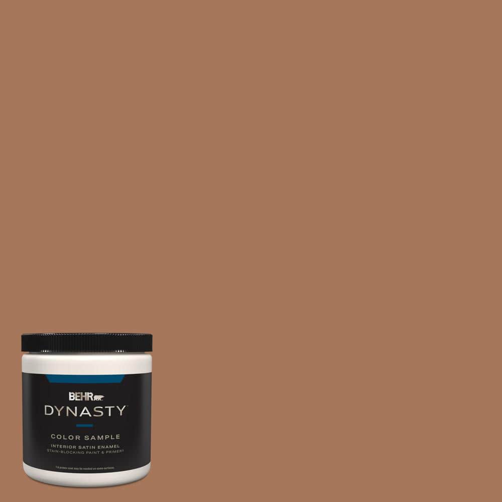 BEHR DYNASTY 8 oz. #240F-5 Toasted Chestnut Satin Enamel Interior ...