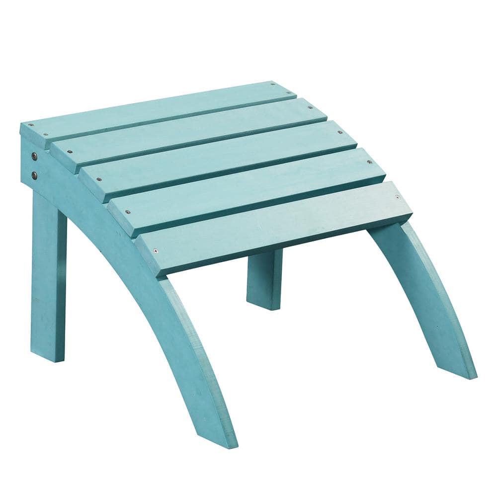 PolyTeak Catalina Classic Blue Plastic Outdoor Ottoman CHAR-OTM-BLU ...