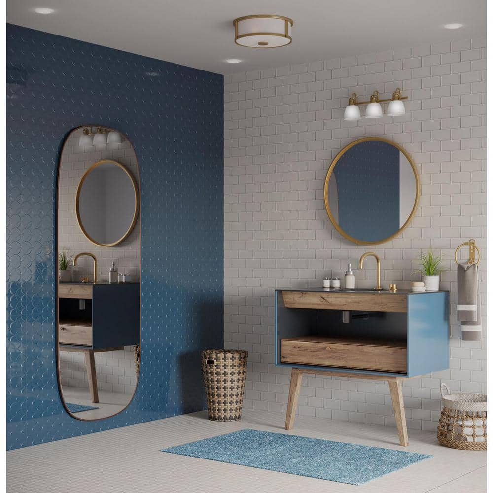 Progress Lighting Preston 22 in. 3-Light Vintage Brass Vanity Light ...