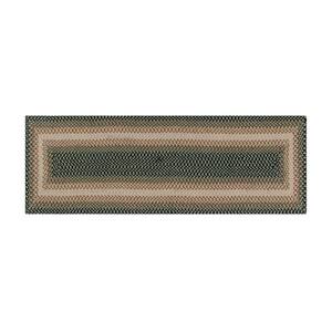 Better Trends Woodbridge Oval Braid Collection Green 20" x 30" Oval 100 ...