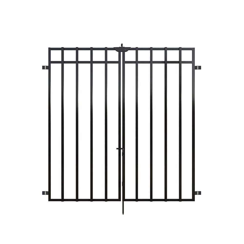 FORGERIGHT 3 Rail Large No Dig Heritage 4 ft. x 4 ft. Black Steel Flat ...