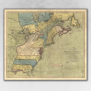 HomeRoots Market Vintage 1562 Map of Early Americas Wooden Wall Art ...