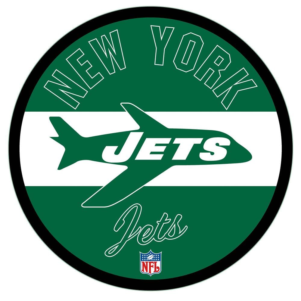 Evergreen New York Jets Vintage Round 23 in. Plug-in LED Lighted Sign ...