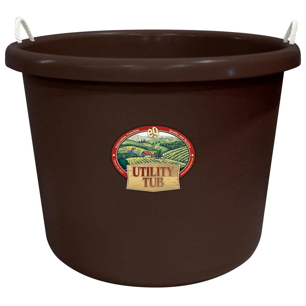 Emsco 17.5 Gal. Brown Plastic Utility Tub 2659-1 - The Home Depot