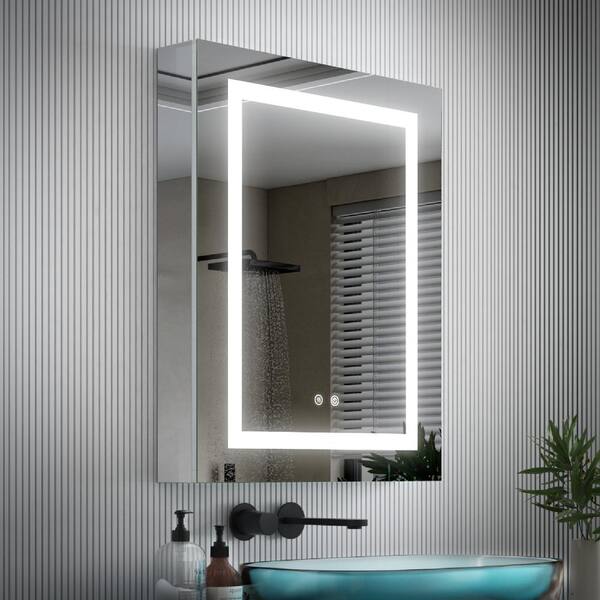Led medicine cabinet with defogger store
