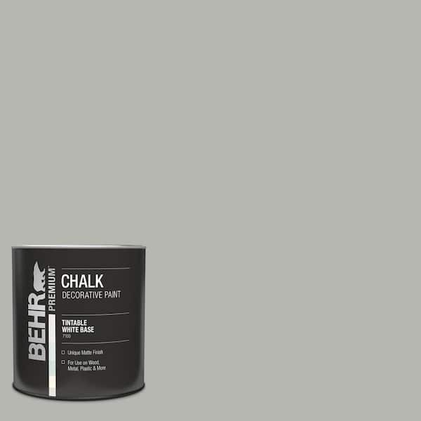 BEHR 1 qt. #HDC-MD-26 Sonic Silver Interior Chalk Finish Paint 710004 ...