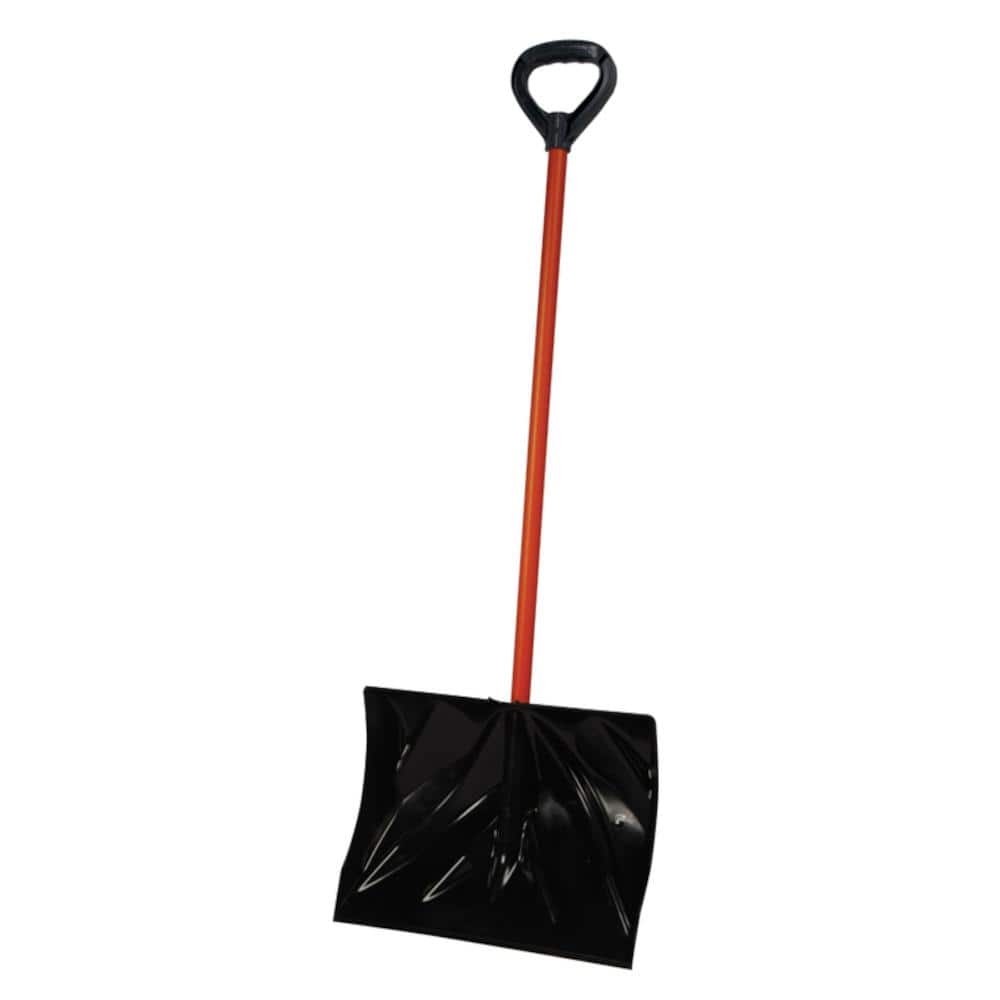 Emsco Bigfoot 36 in. Steel Handle Plastic Snow Shovel with Orange Steel ...