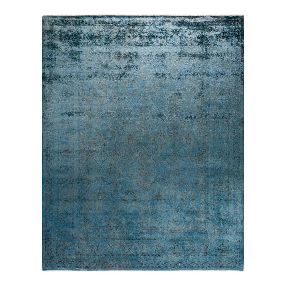 Solo Rugs Blue 8 ft. 2 in. x 9 ft. 10 in. Fine Vibrance One-of-a-Kind ...