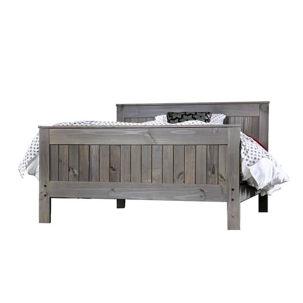 Ziggy Gray Wood Frame Queen Platform Bed RO1618Q-BED - The Home Depot
