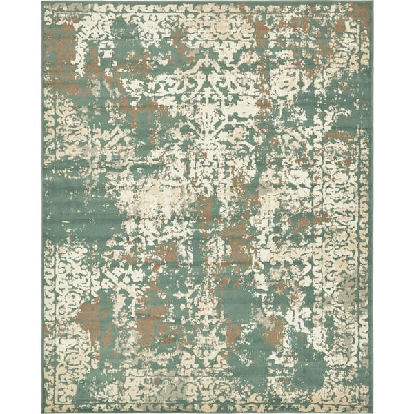 Unique Loom Tuareg Mirage Green 8' 0 x 10' 0 Area Rug 3138731 - The ...