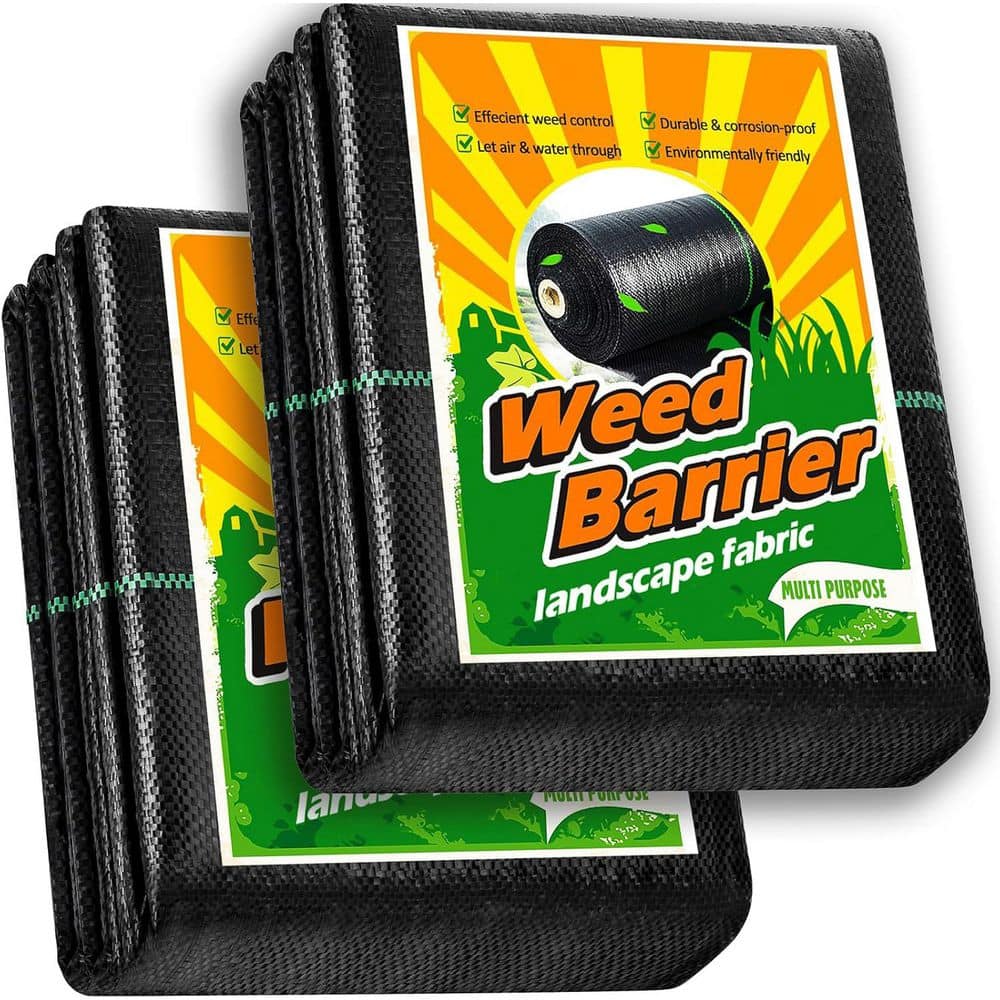 Garden Weed Barrier Landscape Fabric 4FT x 100FT Premium Durable Woven ...