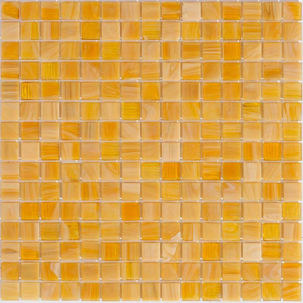 Apollo Tile Celestial 4" x 6" Glossy Apricot Beige Glass Mosaic Uniform ...