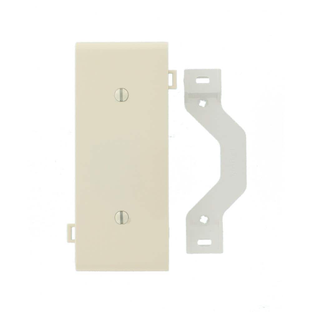 Leviton 1-Gang Light Almond Blank Plate Nylon Standard Sectional Center ...
