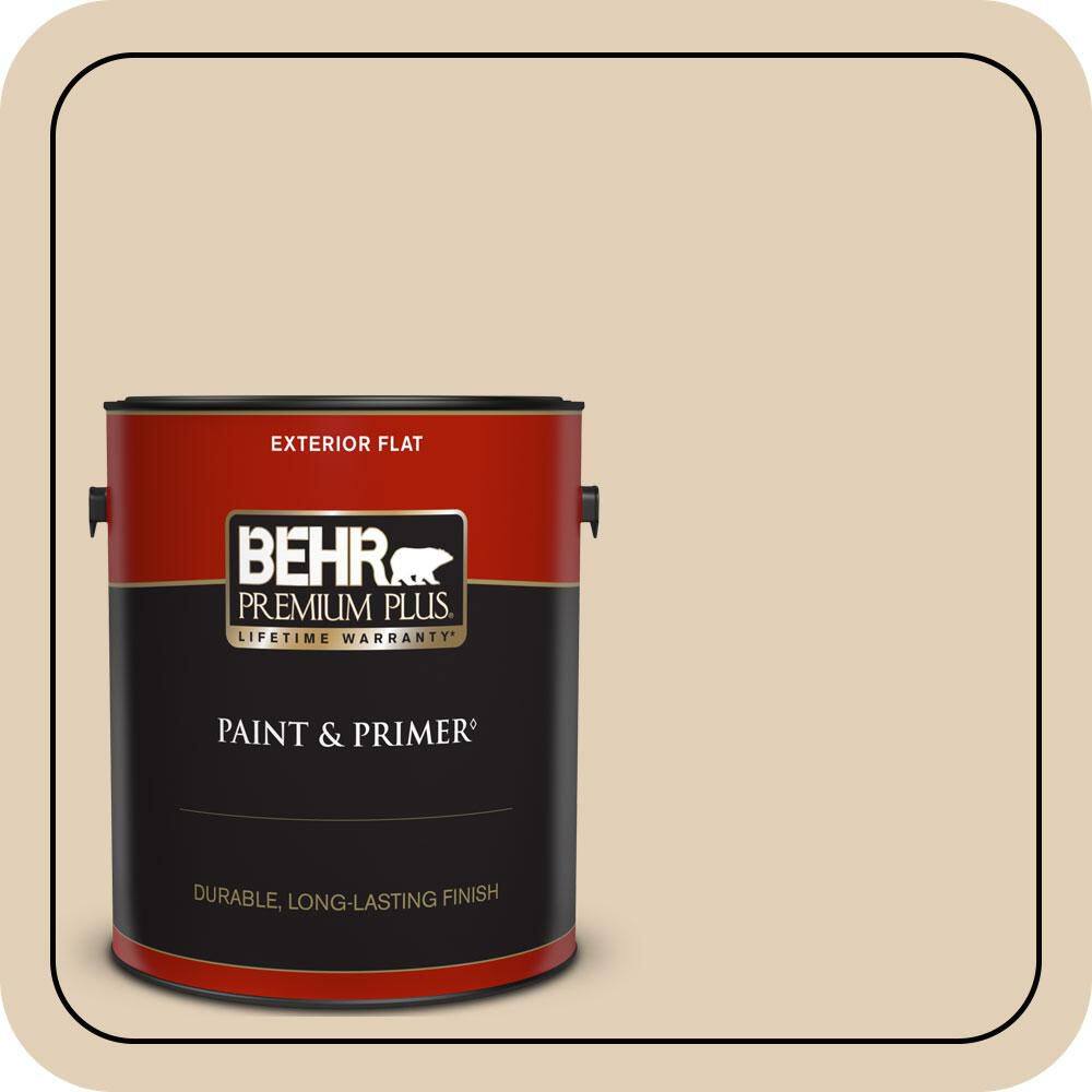 BEHR PREMIUM PLUS 1 gal. #PWN-66 Toasted Cashew Flat Exterior Paint ...