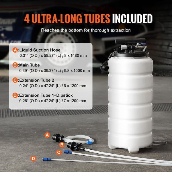 SKYSHALO Fluid Extractor, 1.74 gal. (6.5 Liters), Pneumatic Oil Changer ...