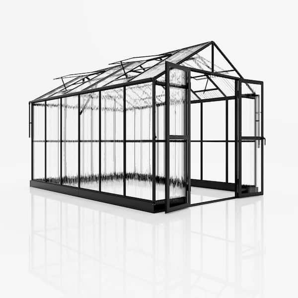 VIWAT 10 ft. W x 12 ft. D Greenhouse for Outdoors, Polycarbonate ...