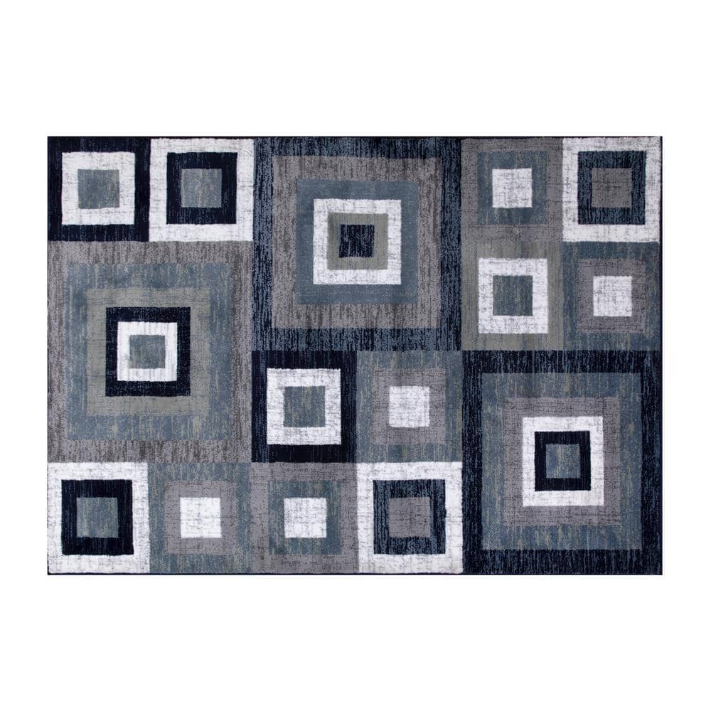 Carnegy Avenue Blue 6 ft. x 9 ft. Polypropylene Area Rug CGA-OK-506253 ...