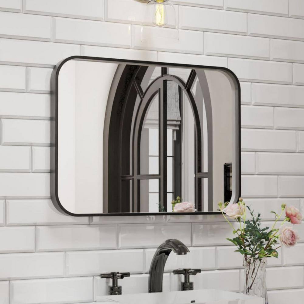 waterpar 30 in. W x 22 in. H Rectangular Aluminum Framed Wall Bathroom ...