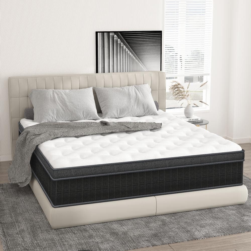 CHEVNI Cool King Medium Memory Foam 10 in. Bed-in-a-Box Mattress HD ...