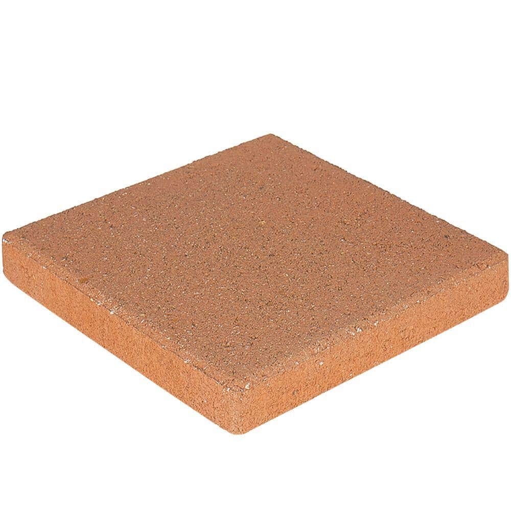 Pavestone 16 in. x 16 in. x 1.75 in. River Red Square Concrete Step ...