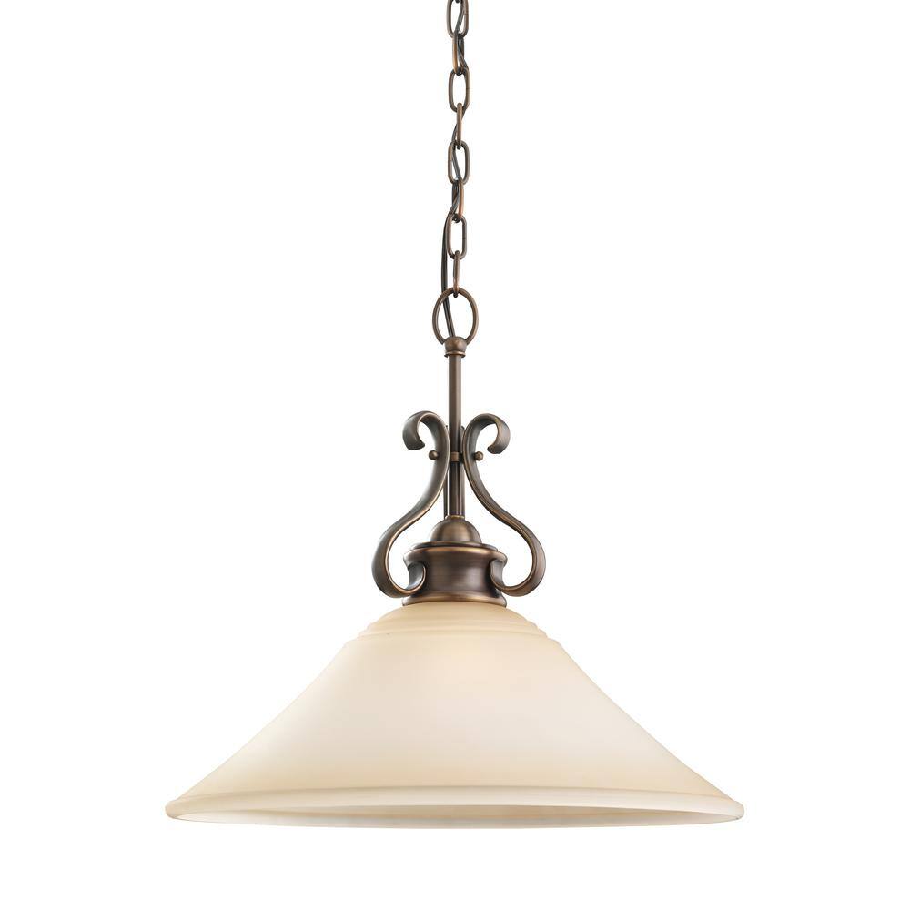Generation Lighting Parkview 1-Light Russet Bronze Pendant with LED ...