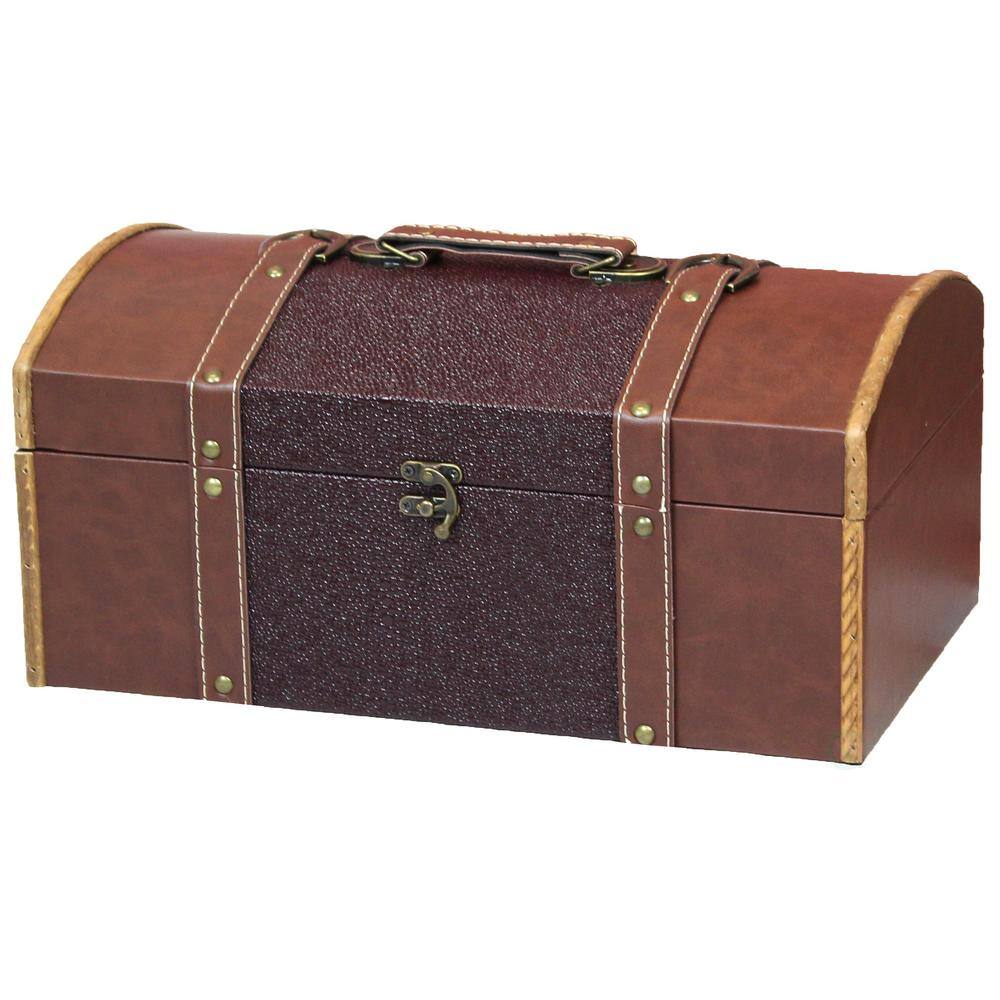 Vintiquewise Brown Family Room Magazine Treasure Chest QI003018-25.L ...