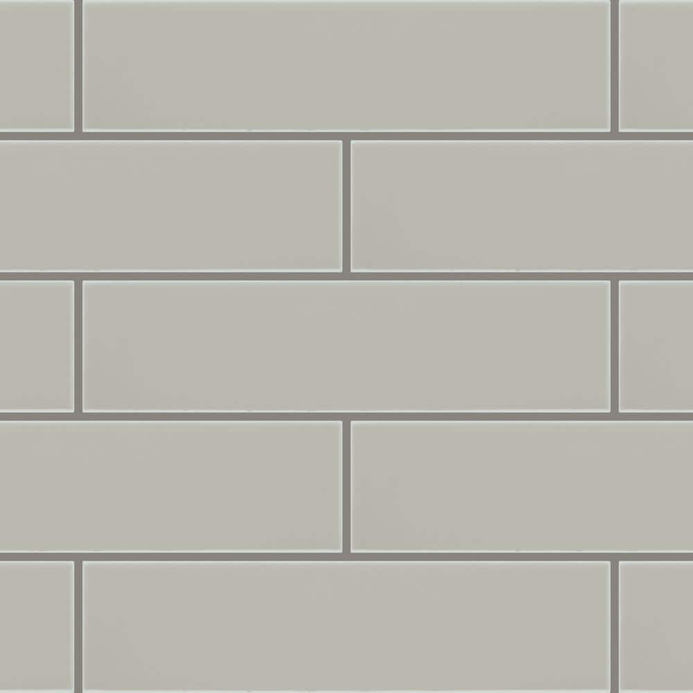 Daltile Restore Ash Gray 2 in. x 8 in. Glossy Ceramic Wall Tile (487.68 ...