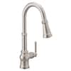 MOEN Paterson Single Handle Bar Faucet with Pull-Down Sprayer and Power ...