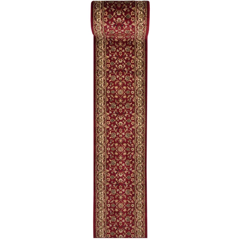 TrafficMaster Marash Red 26 in. W x 600 in. L Stair Runner Rug (Covers ...