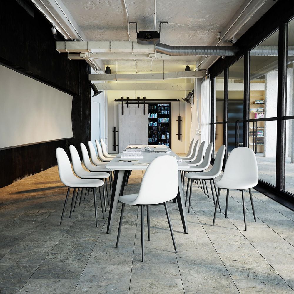 Homy Casa CHARLTA BBL Beige Fabric Guest Chair-Modern Reception Seating ...