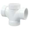 NIBCO 2 in. PVC DWV All Hub Double Sanitary Tee C4835HD2 - The Home Depot