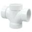 NIBCO 2 in. PVC DWV All Hub Double Sanitary Tee-C4835HD2 - The Home Depot