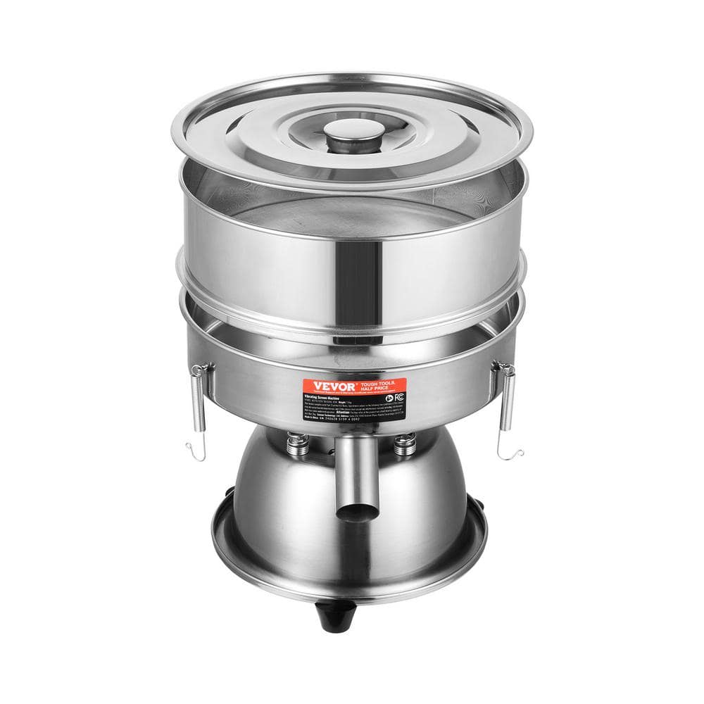 VEVOR Automatic Electric Vibrating Sieve, Stainless Steel Sifter Shaker ...