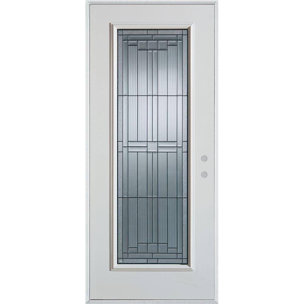 Stanley Doors 36 in. x 80 in. Architectural Full Lite Painted White ...