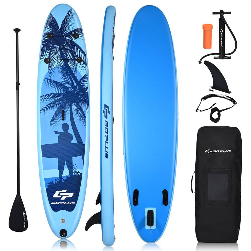 Costway 9.8 Ft. Inflatable Stand Up Paddle Board with Carry Bag ...