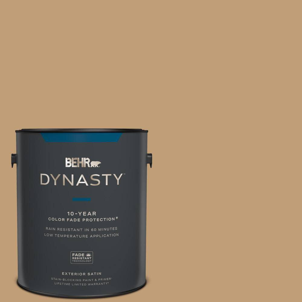 BEHR DYNASTY 1 gal. #300F-4 Almond Toast Satin Enamel Exterior Stain ...