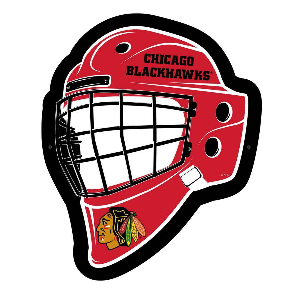 Evergreen Chicago Blackhawks Helmet 19 in. x 15 in. Plug-in LED Lighted ...